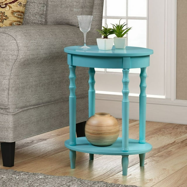 Convenience Concepts Classic Accents Brandi Oval End Table, Sea Foam ...