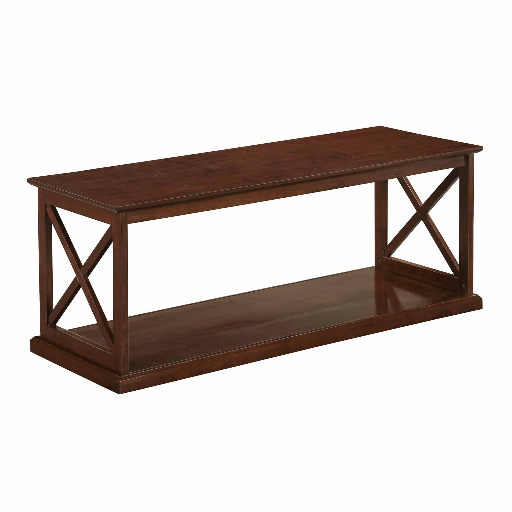 Convenience Concepts Coventry Coffee Table with Shelf, Espresso ...