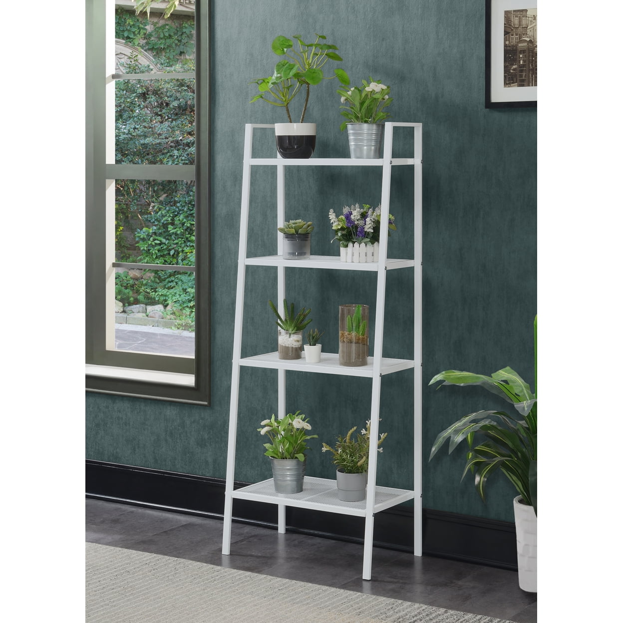 Convenience Concepts Designs2Go 4 Tier Metal Plant Stand, White ...