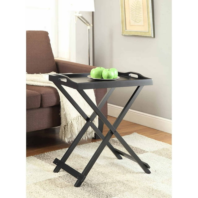 Convenience Concepts Designs2Go Folding Tray Table, Black - Walmart.com
