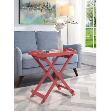 Lipper International Snack Table with Lip, Set of Two, Bamboo - Walmart.com