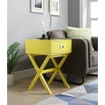Convenience Concepts Designs2Go Landon 1 Drawer End Table, Yellow - Walmart.com
