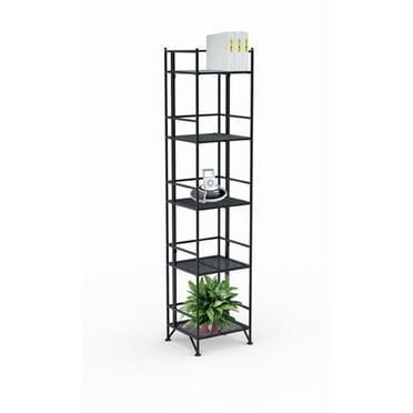 Costway 4-Tier Ladder Shelf Leaning Bookshelf withAnti-falling Baffle ...