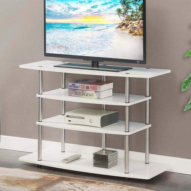 Convenience Concepts Designs2Go No Tools Wide Highboy 4 Tier TV Stand ...