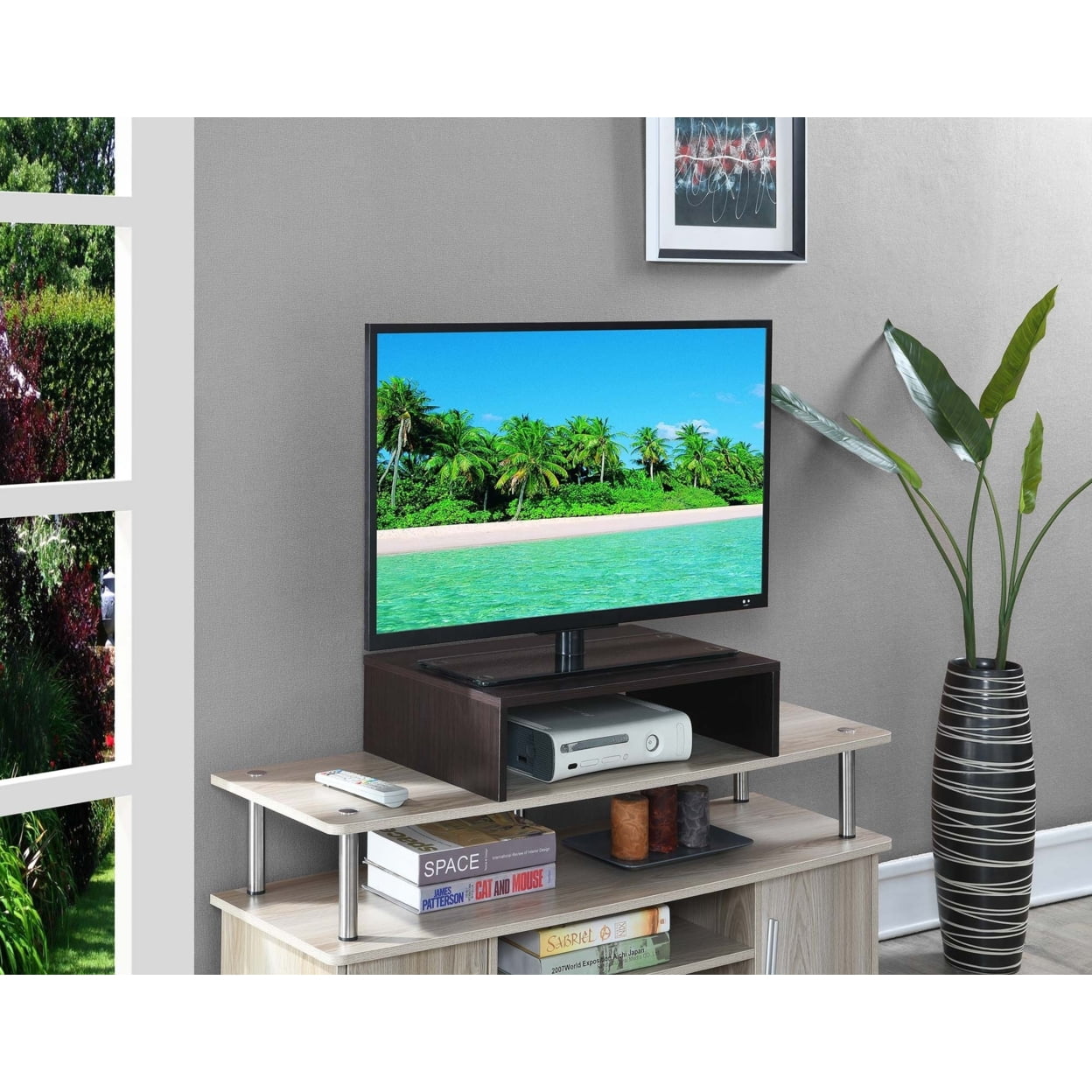 Convenience Concepts Designs2Go Small TV/Monitor Riser, Espresso Wood ...