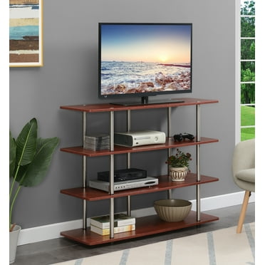 Convenience Concepts Designs2Go Black/Cherry Monterey TV Stand for TVs ...