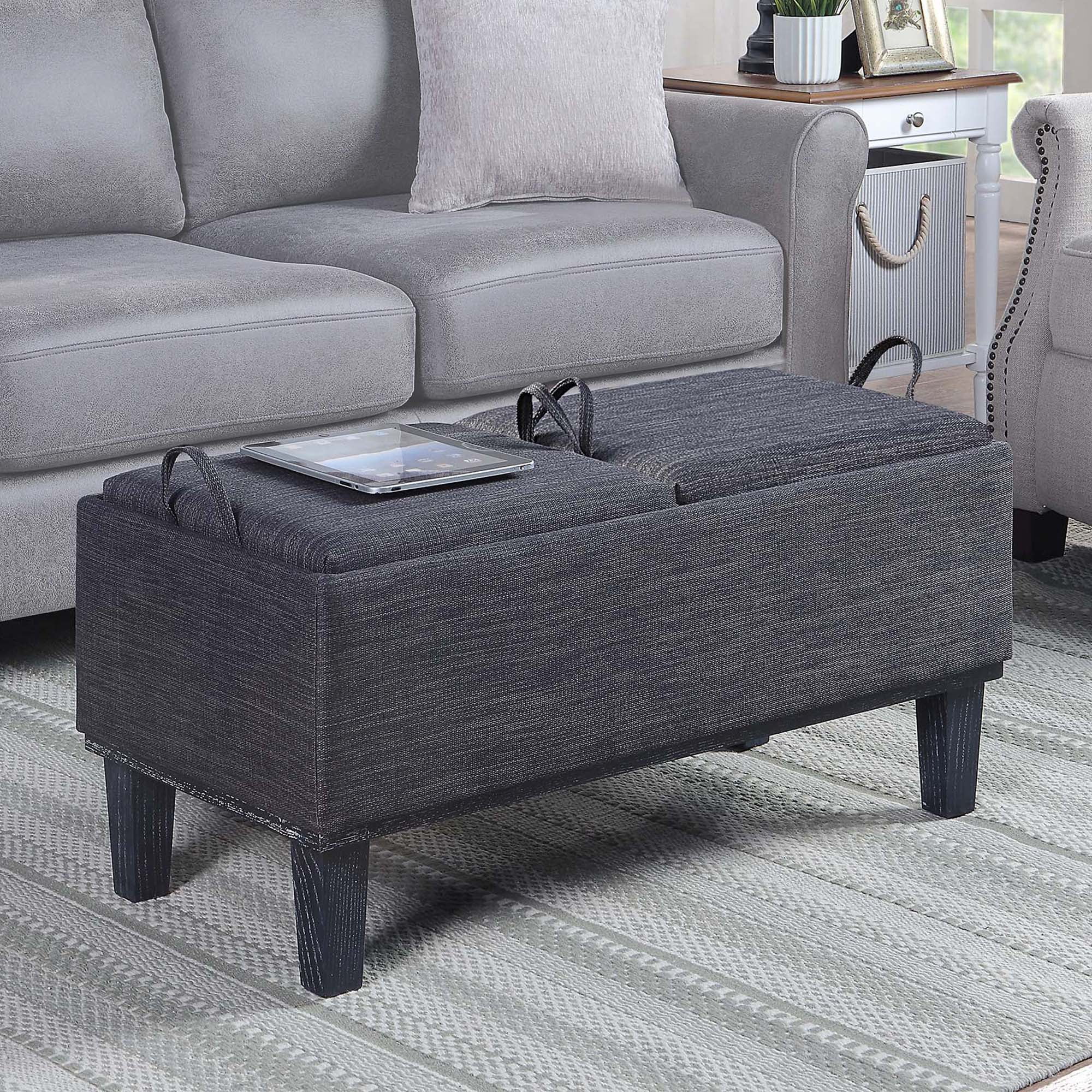 Convenience Concepts Designs4Comfort Brentwood Storage Ottoman with ...