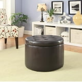 Convenience Concepts Designs4Comfort Round Shoe Storage Ottoman ...