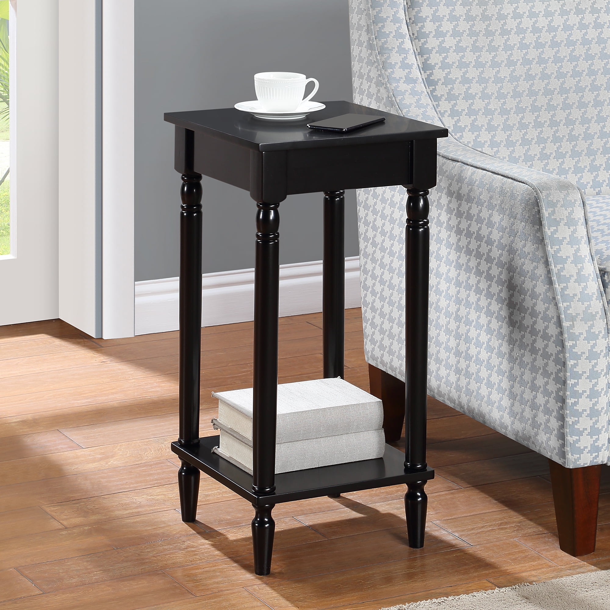 Convenience Concepts French Country 28" Tall Kim End Table with Shelf ...