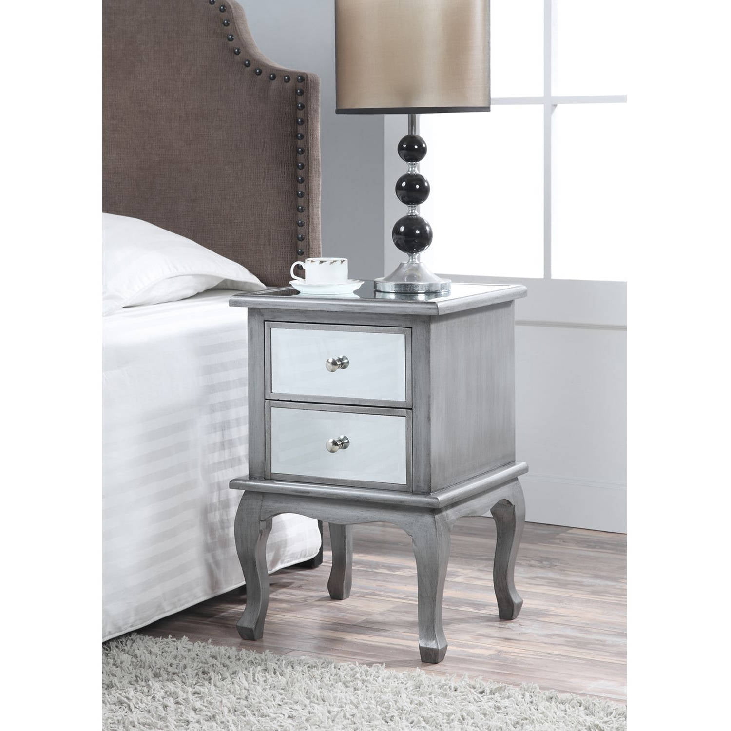 Convenience Concepts Gold Coast Mirrored End Table, Multiple Colors ...