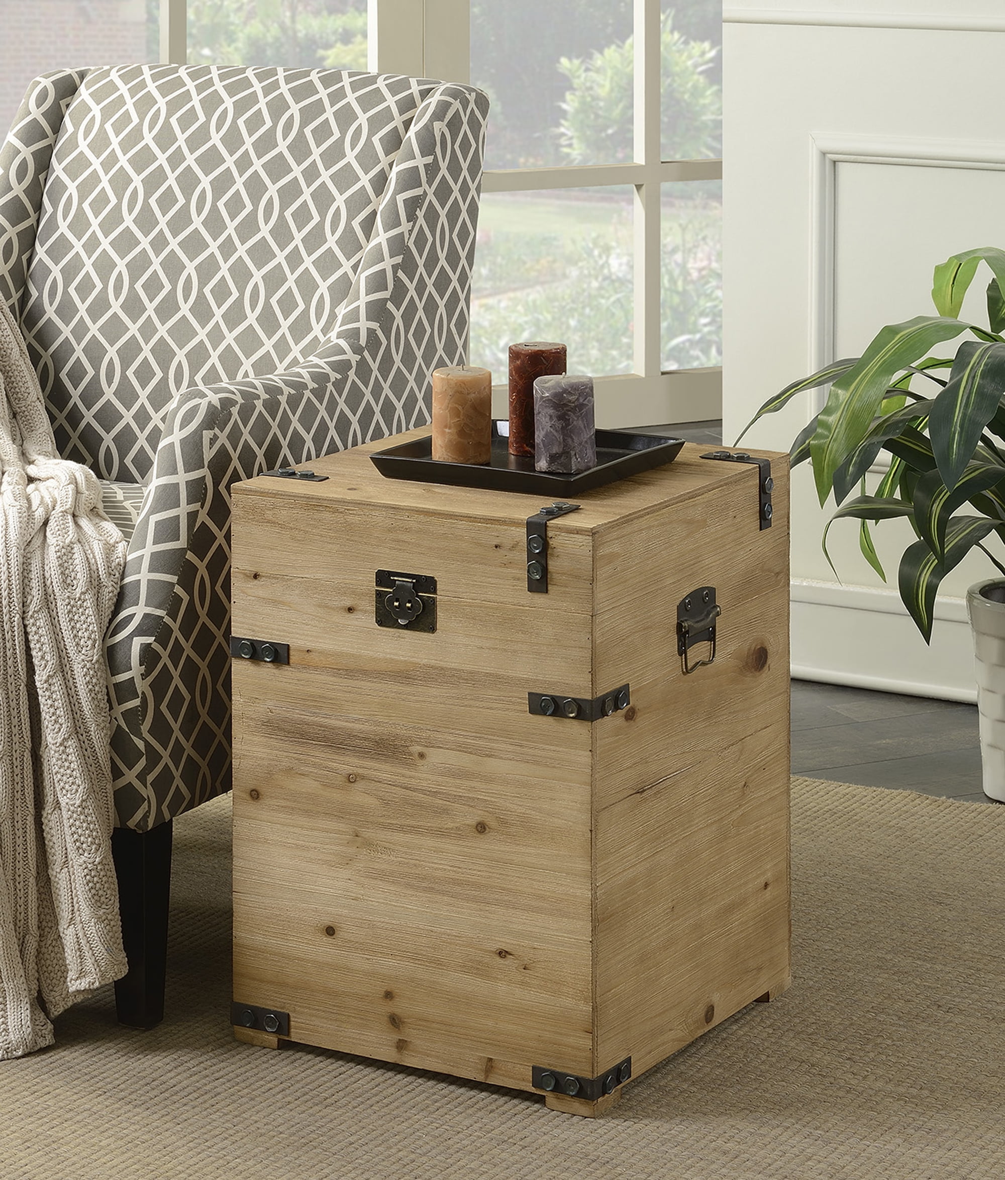 Convenience Concepts Laredo Trunk End Table, Multiple Finishes ...