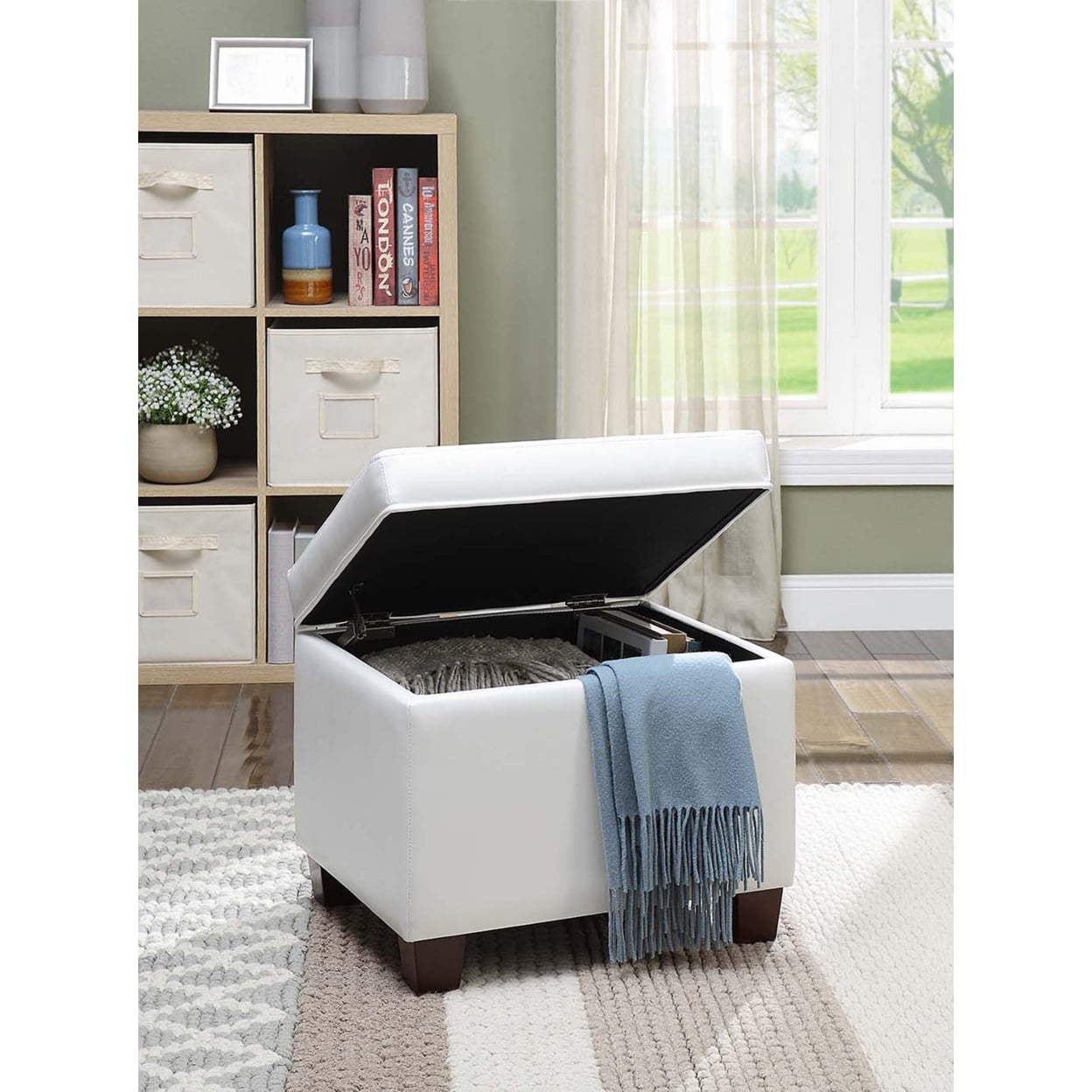 Convenience Concepts Sturdy Madison Storage Ottoman for Living Room ...