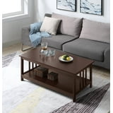 Convenience Concepts Mission Coffee Table with Shelf, Espresso ...