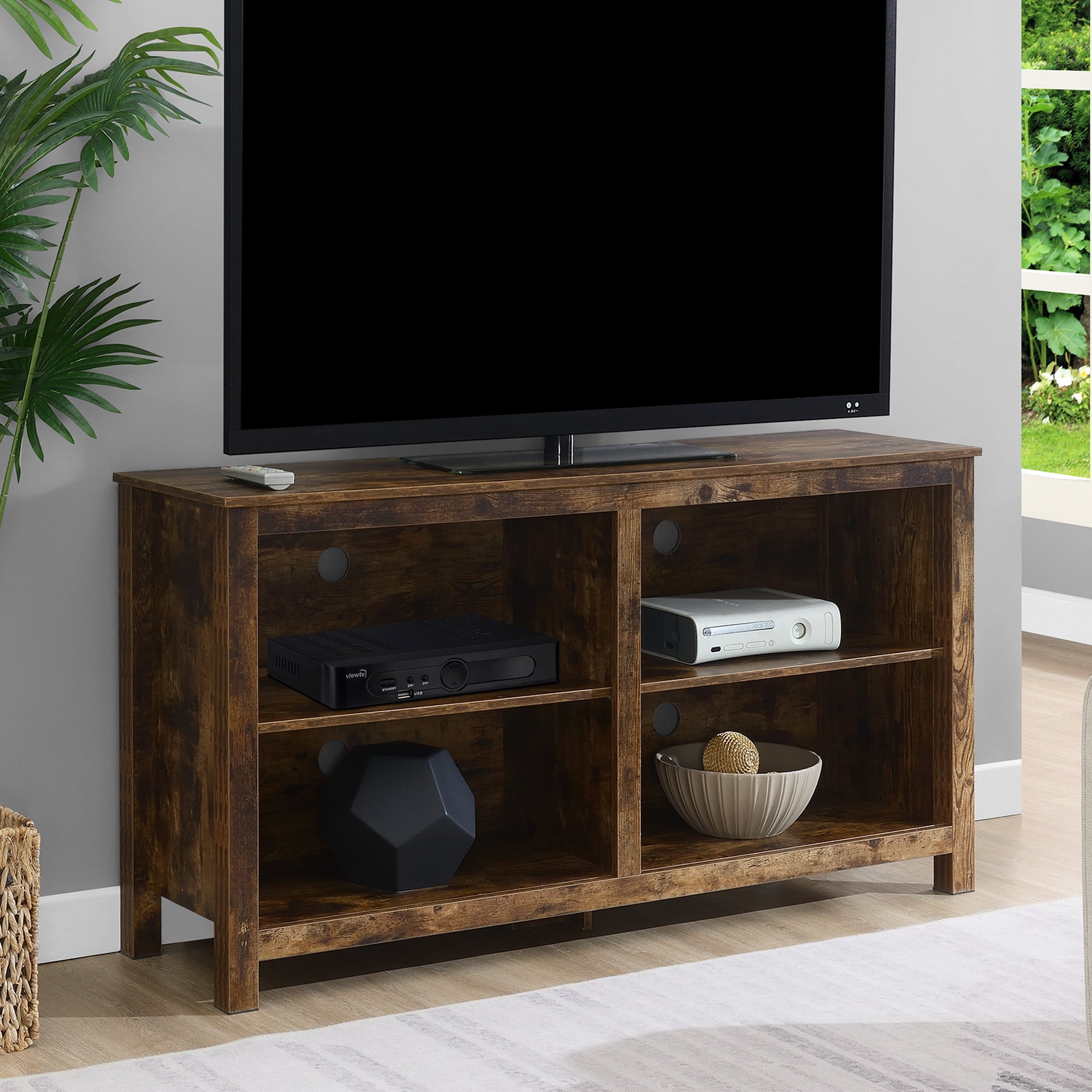 Convenience Concepts Montana Highboy TV Stand with Shelves for TVs up ...
