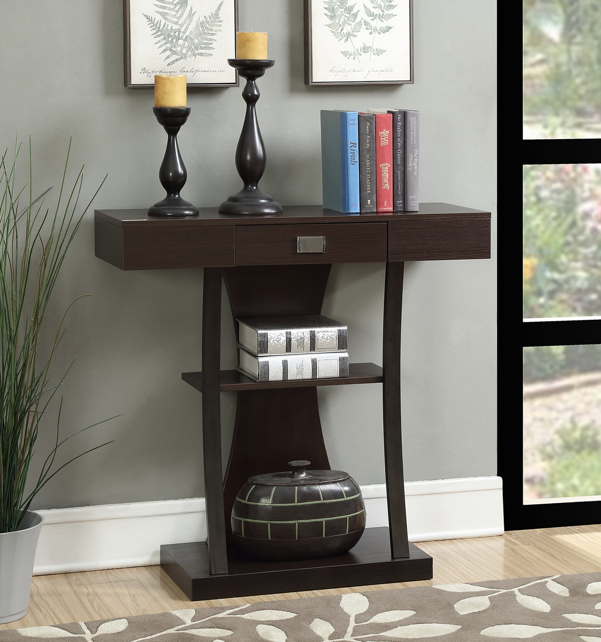 Convenience Concepts Newport Harri Console Table, Multiple Finishes ...