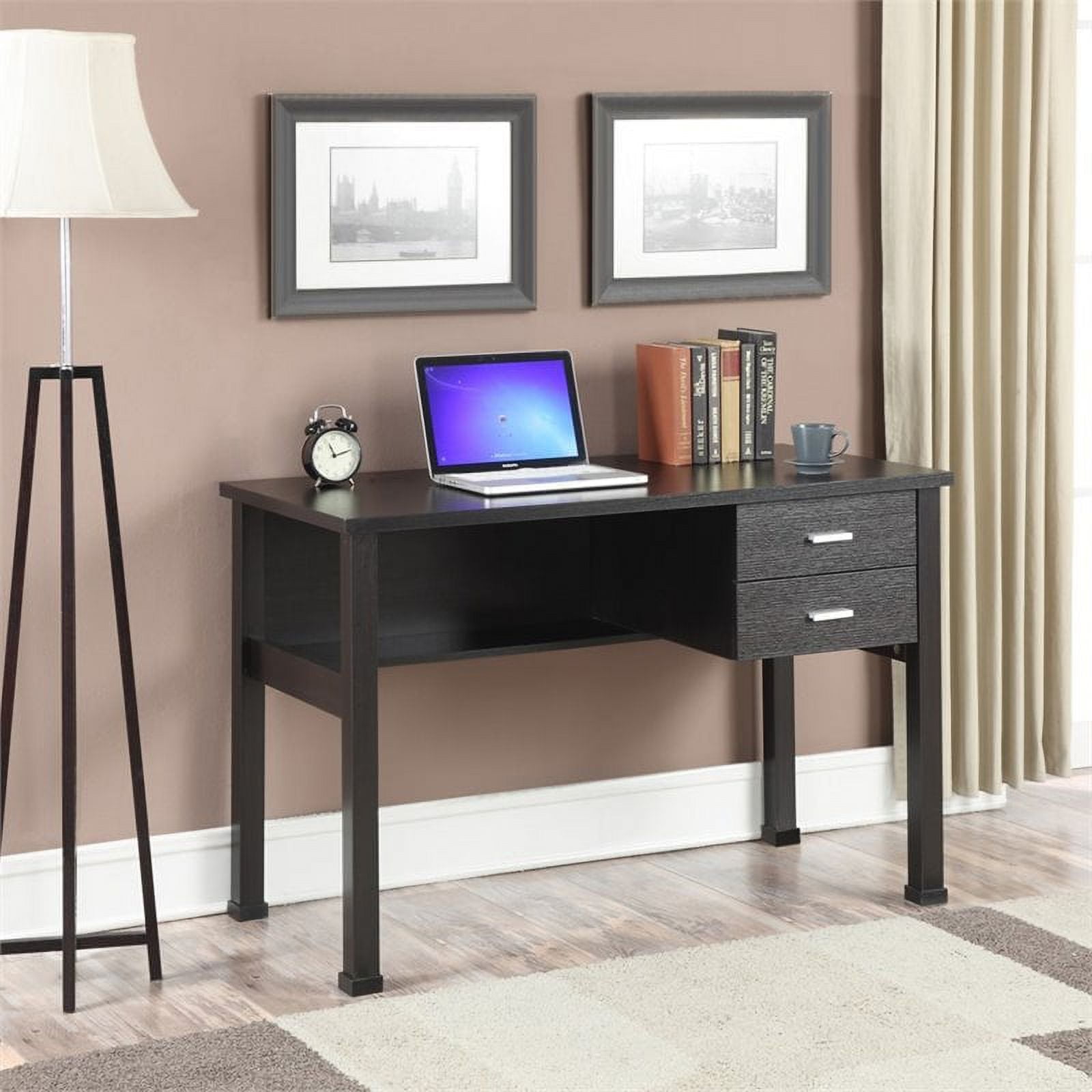 Convenience Concepts Newport Kendall Writing Desk in Rich Espresso ...