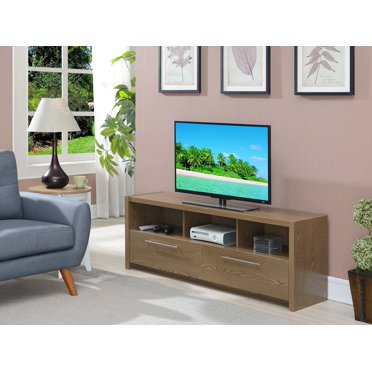 Convenience Concepts Designs2Go No Tools TV Stand with Black Glass ...