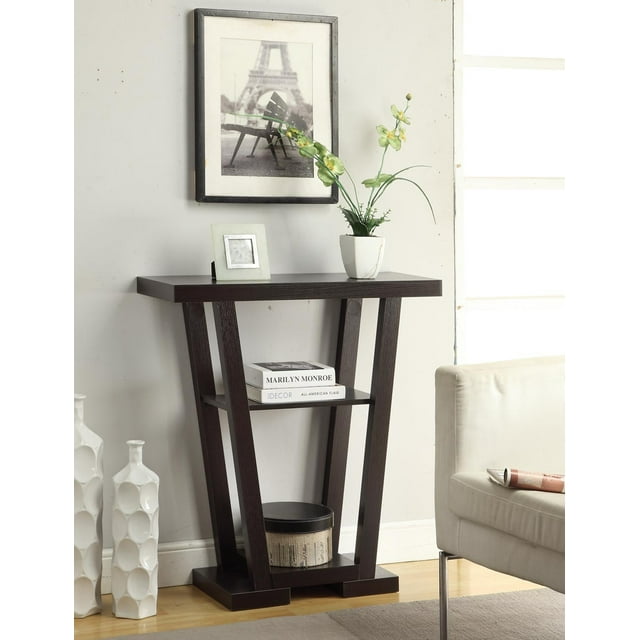 Convenience Concepts Newport V Console with Shelves, Living Room Narrow ...