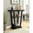 Convenience Concepts Newport V Console with Shelves, Black - Walmart.com