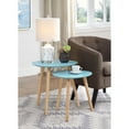 Convenience Concepts No Tools Oslo Nesting End Tables, Sea Foam/Light Oak - Walmart.com