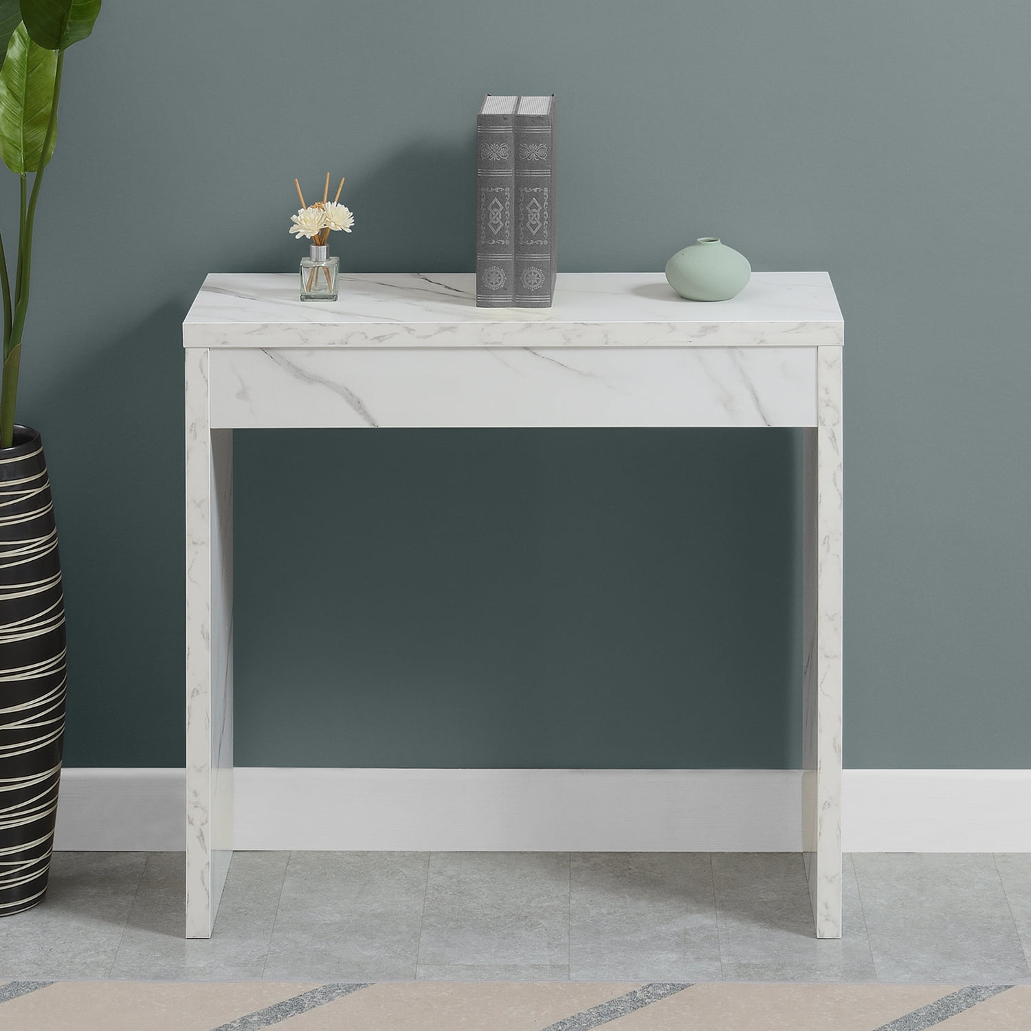Convenience Concepts Northfield Wood Entryway Console/Hall Table, White ...