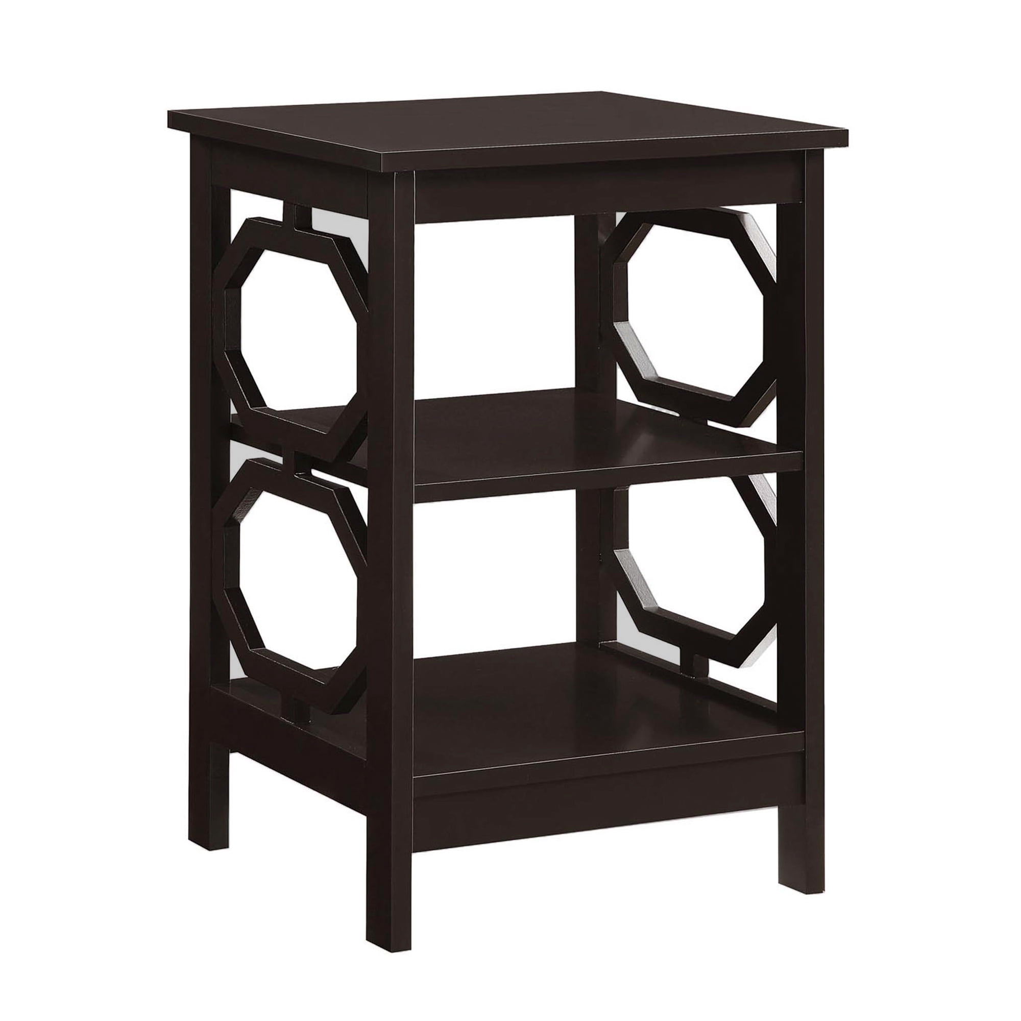 Convenience Concepts Omega End Table with Shelf, Espresso - Walmart.com