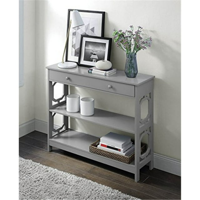 Free Shipping! Convenience Concepts Omega Storage Console Table in Gray ...