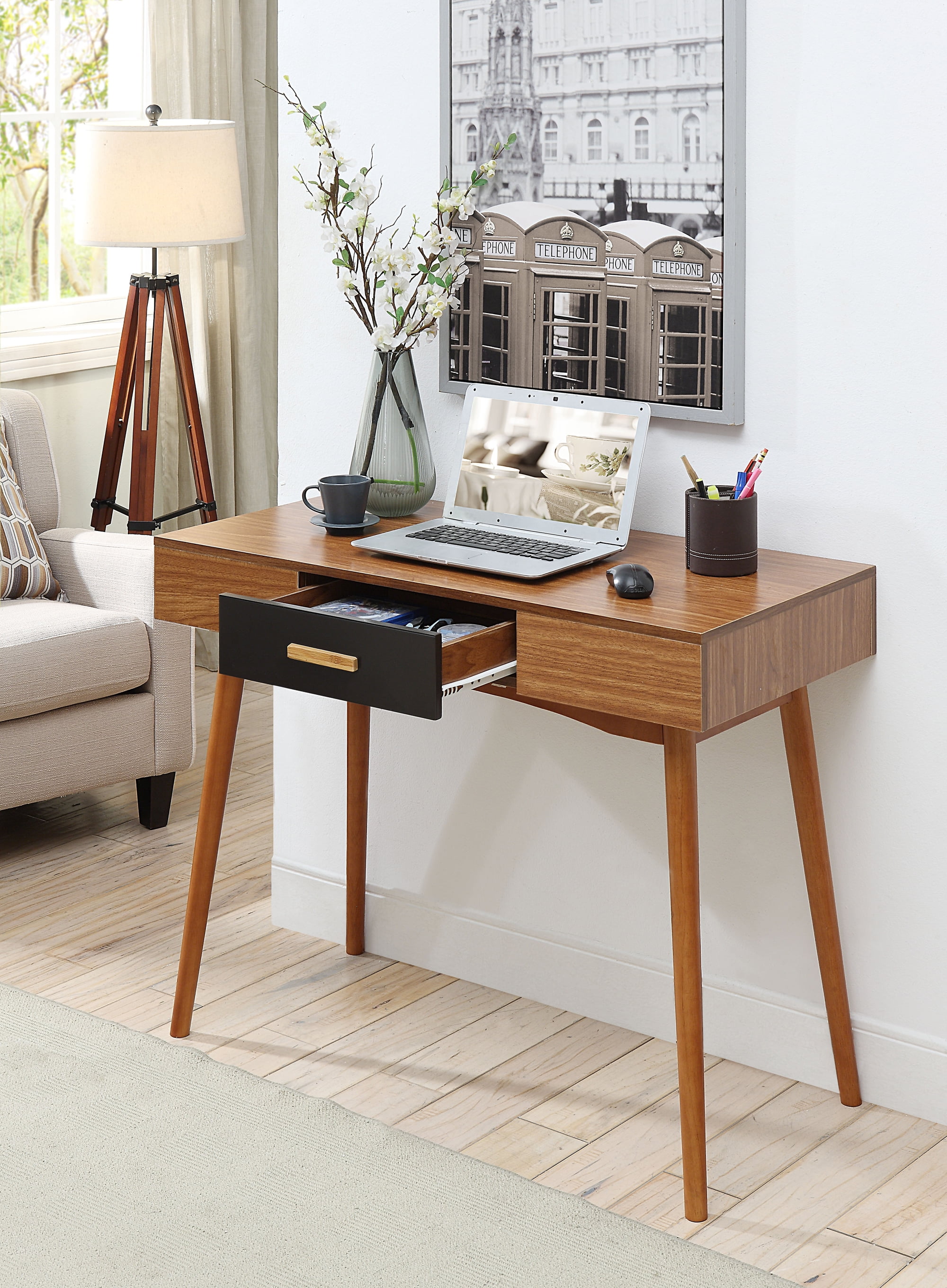 Convenience Concepts Oslo 1-Drawer Desk - Walmart.com