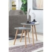 Convenience Concepts No Tools Oslo Nesting End Tables, Sea Foam/Light Oak - Walmart.com