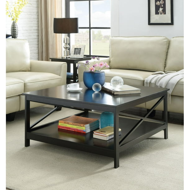 Convenience Concepts Oxford 36" Square Coffee Table, Black - Walmart.com