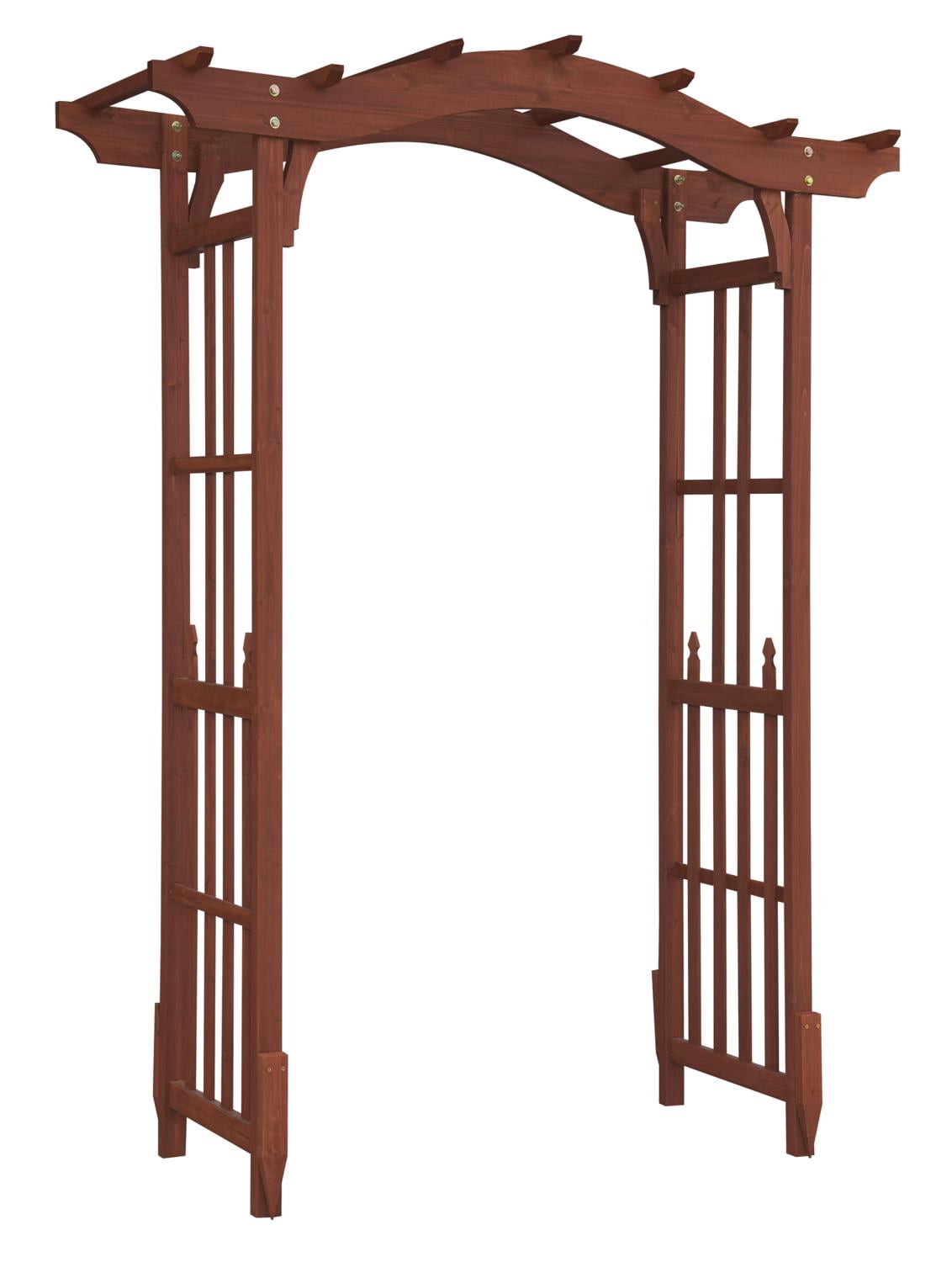 Convenience Concepts Oxford Fir Wood Garden Arbor - Walmart.com