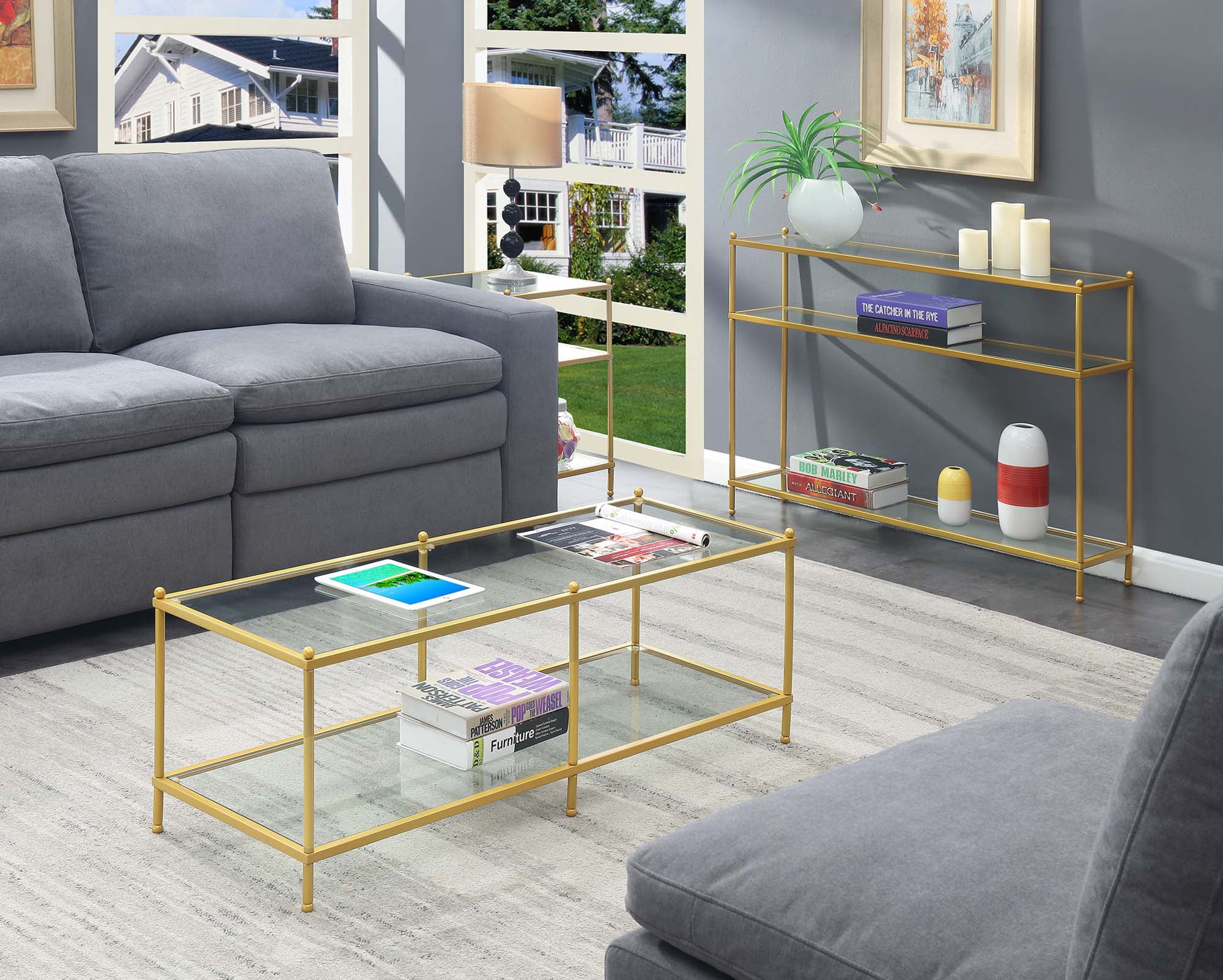 Convenience Concepts Living Room Royal Crest Coffee Table with Sturdy ...