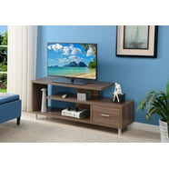 Aukfa TV Stand with LED Lights and Cabinets for TVs up to 55" - Black ...