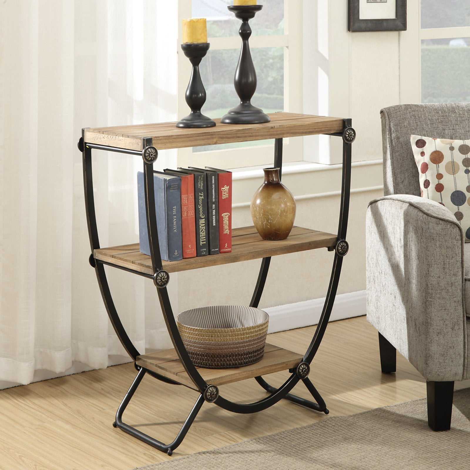 Convenience Concepts Sedona 3-Tier U Frame Console Bookcase - Walmart.com