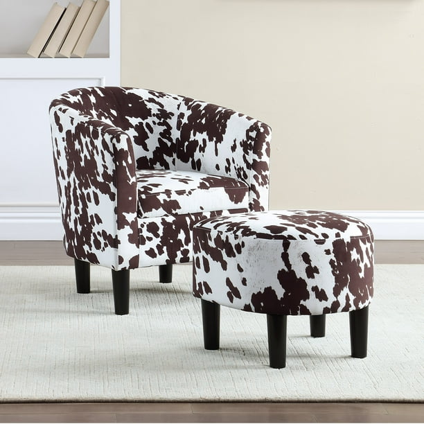 Convenience Concepts Take a Seat Churchill Accent Chair with Ottoman ...