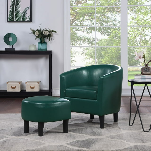 Convenience Concepts Take a Seat Churchill Accent Chair with Ottoman ...