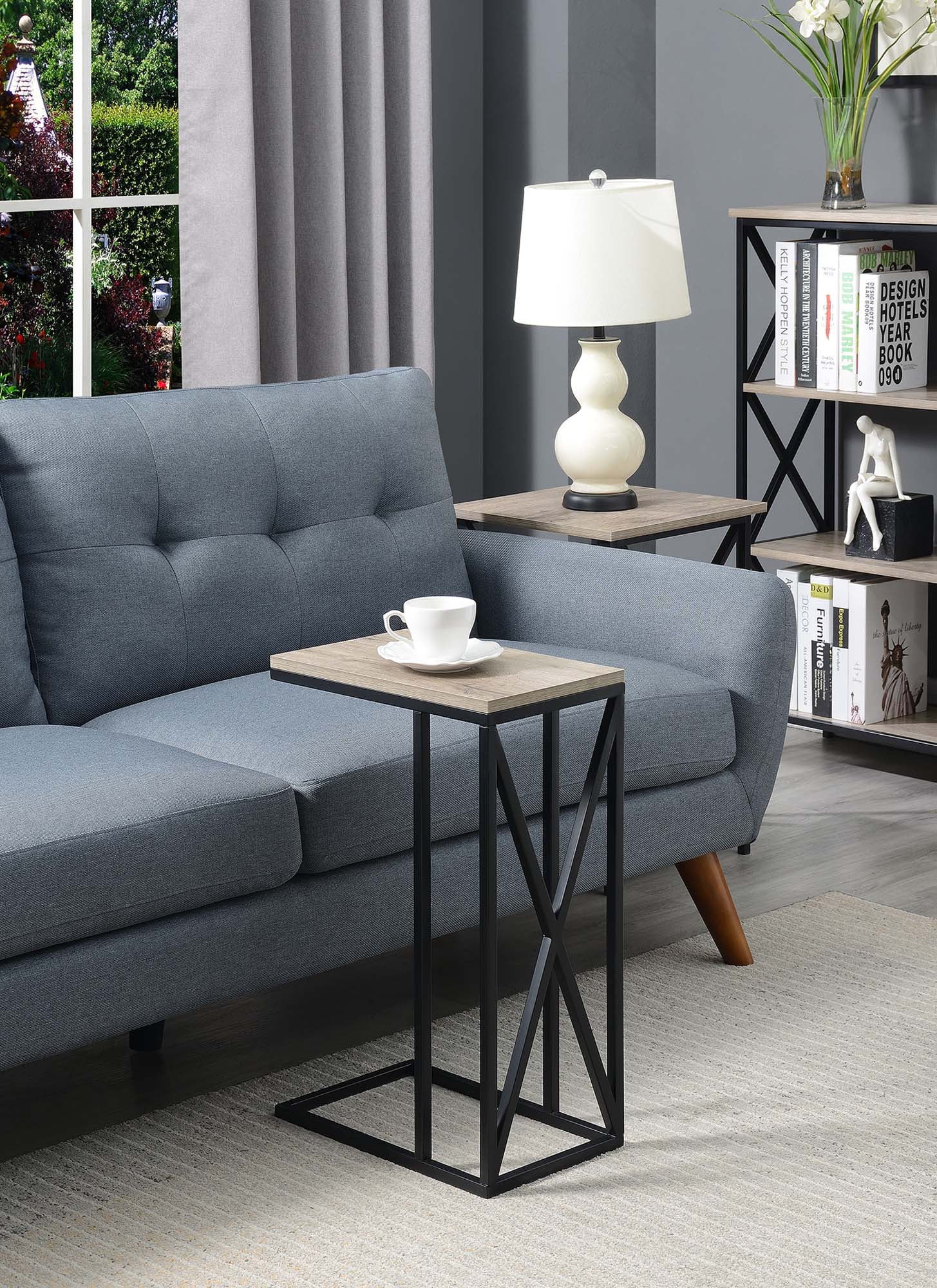 Convenience Concepts Tucson C End Table, Sandstone/Black - Walmart.com