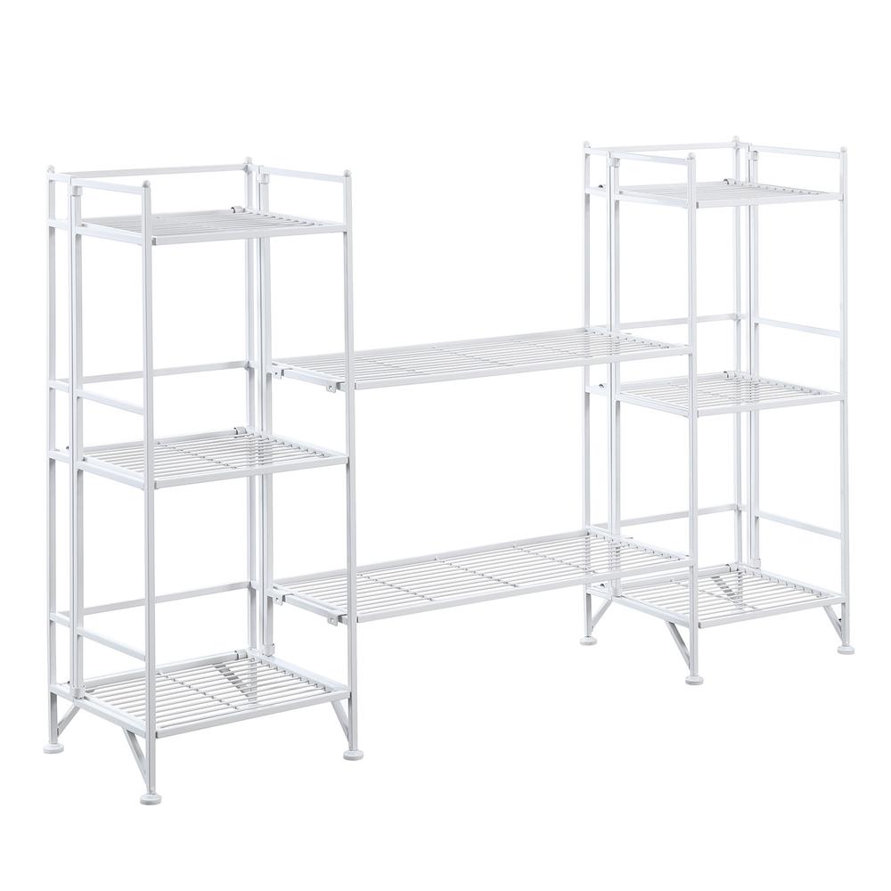 Convenience Concepts Xtra Storage 3-Tier Metal Folding Shelves in White ...