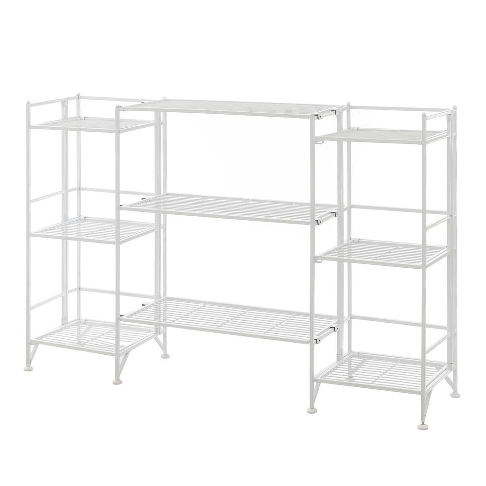 Convenience Concepts Xtra Storage 3-Tier Metal Folding Shelves in White ...