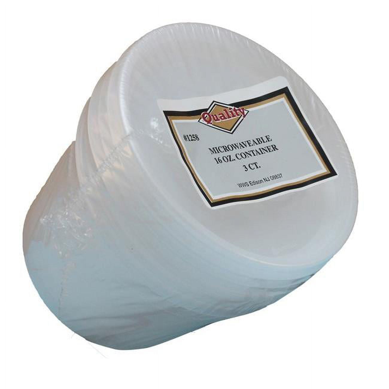 Convenience Packs 1258-72 PEC 16 oz Clear Microwavable Round Container ...