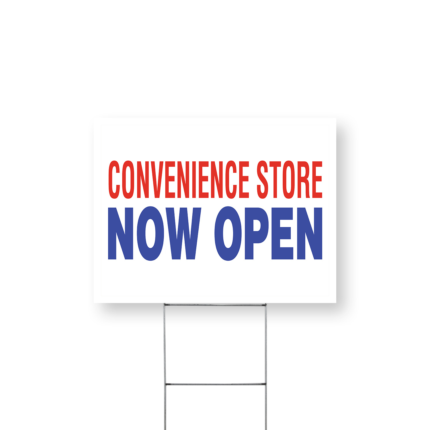 Convenience Store Now Open Yard Sign 18 Inch x 24 Inch Double Sided Weatherproof Heavy-Duty ...