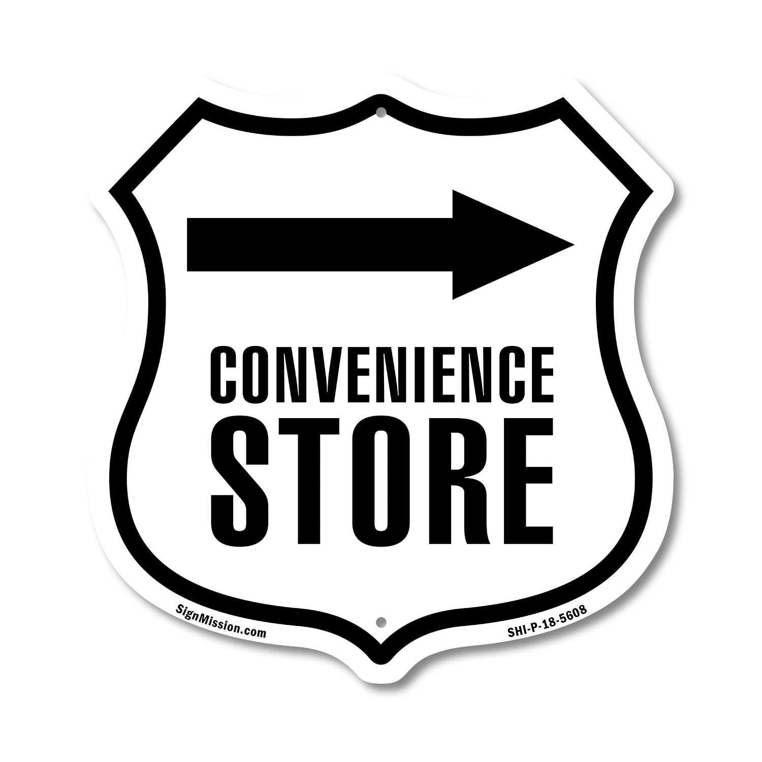 Convenience Store Right (2 Pack) 12 inch X 12 inch Shield Shaped ...