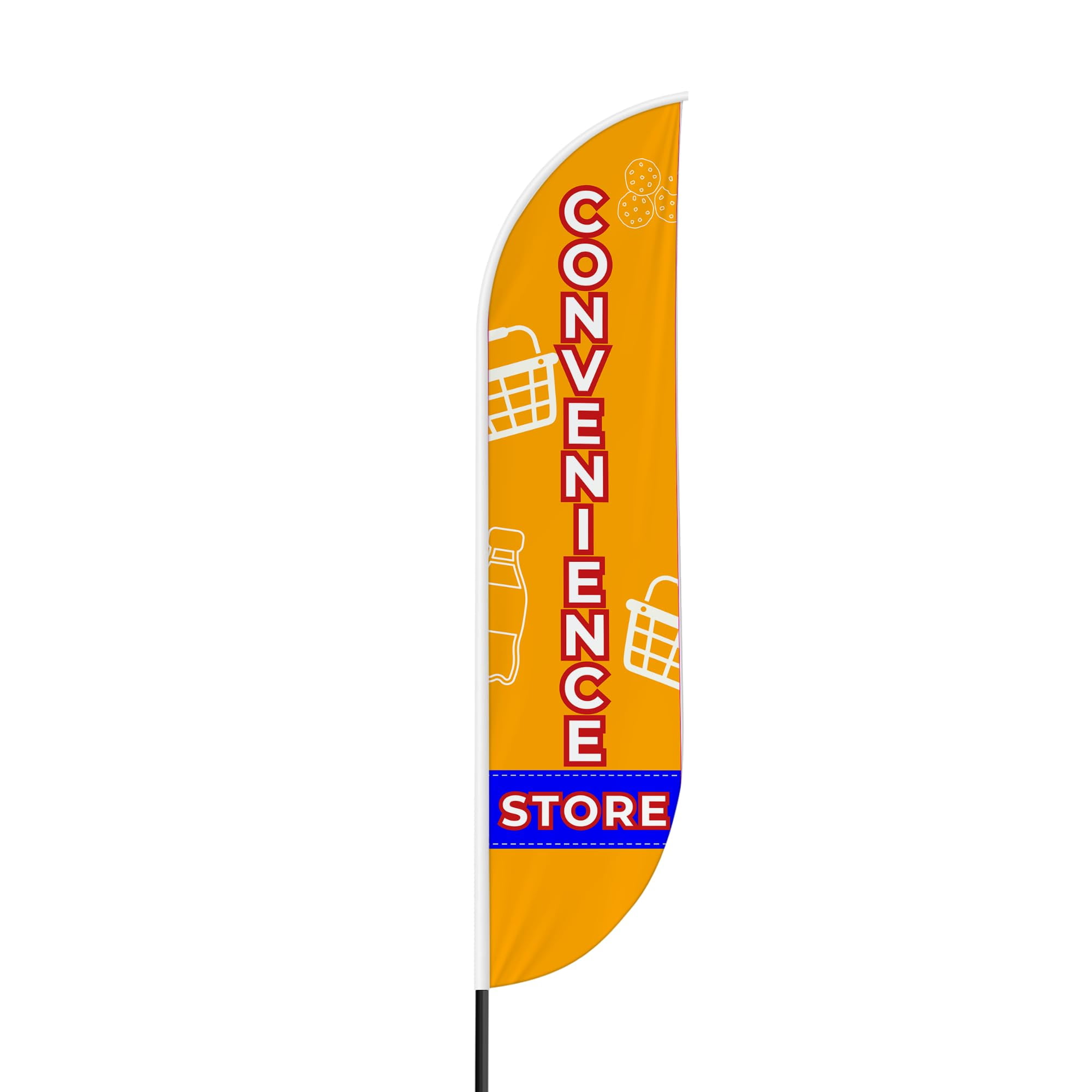 Convenience Store Sign feather flag Outdoor by Mavis Printing | 11.5 ...
