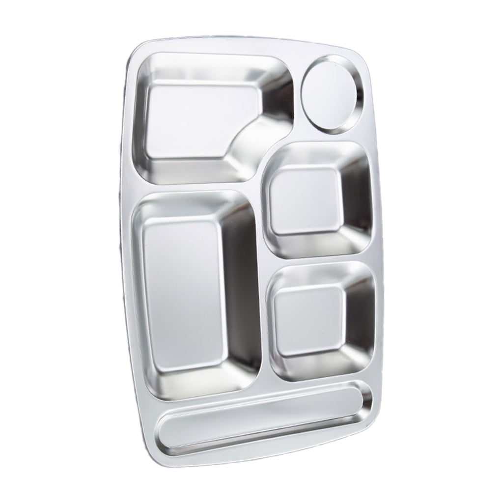 Convenient 304Stainless Steel Tray Divided Plate Compartment Tray ...