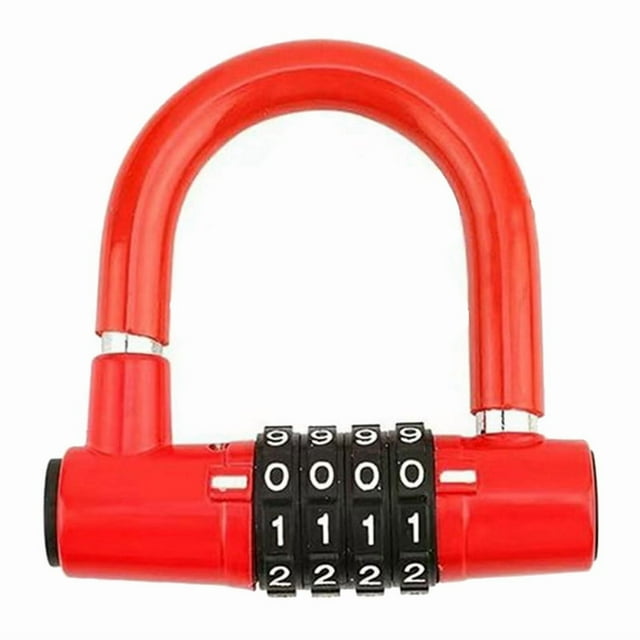 Convenient 4 Digit Code Bicycle Security Lock U Shape Anti Theft Ring ...