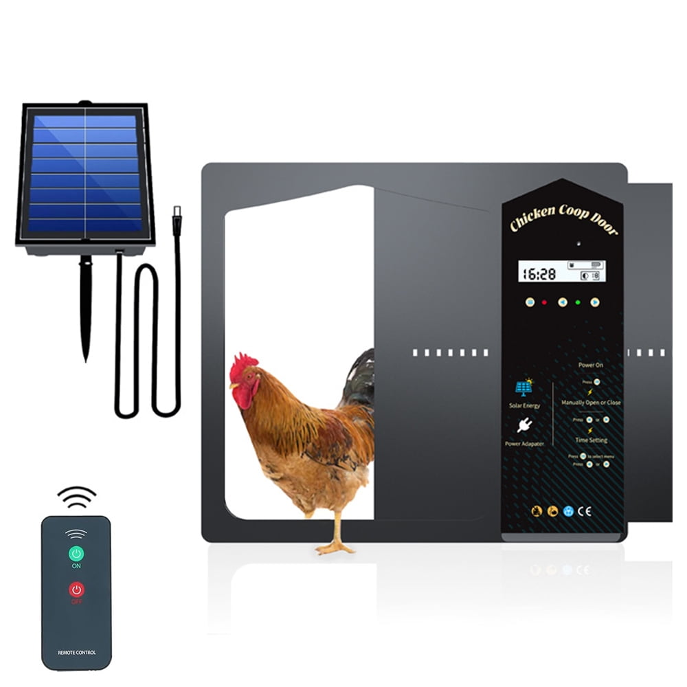Convenient 4-Mode Automatic Chicken Coop Door - Aluminum Coop Door Opener - Remote Control ...