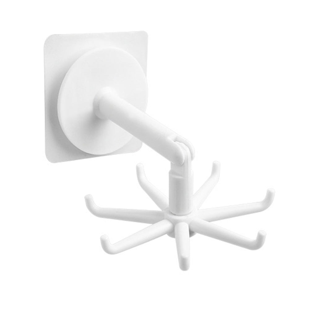 Convenient 7 Arm Rotating Hook Easy Installation Rotatable Swivel Hook ...