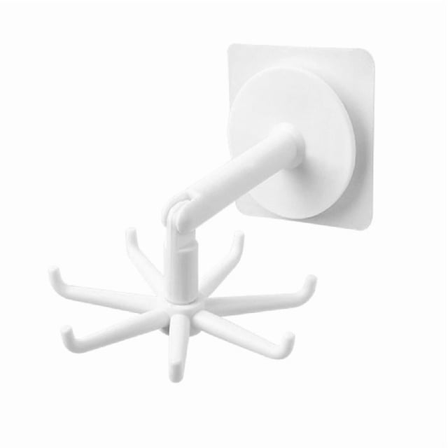 Convenient 7 Arm Rotating Hook Easy Installation Rotatable Swivel Hook ...