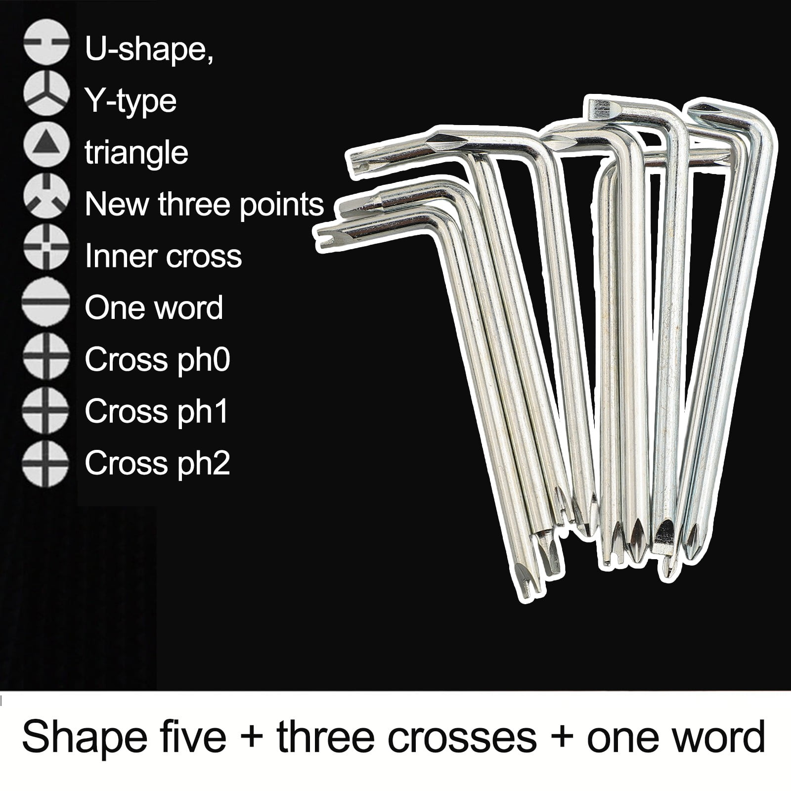 Convenient 9Pcs L Shaped Screwdriver Set For Tight Spaces Cross Uy ...