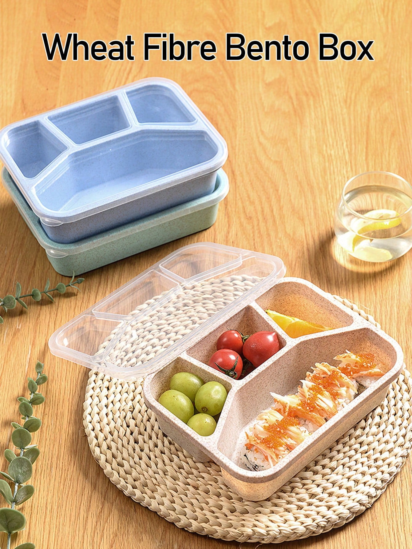 A Convenient Adult Lunch Box, 4 Compartments Meal Prep Containers ...